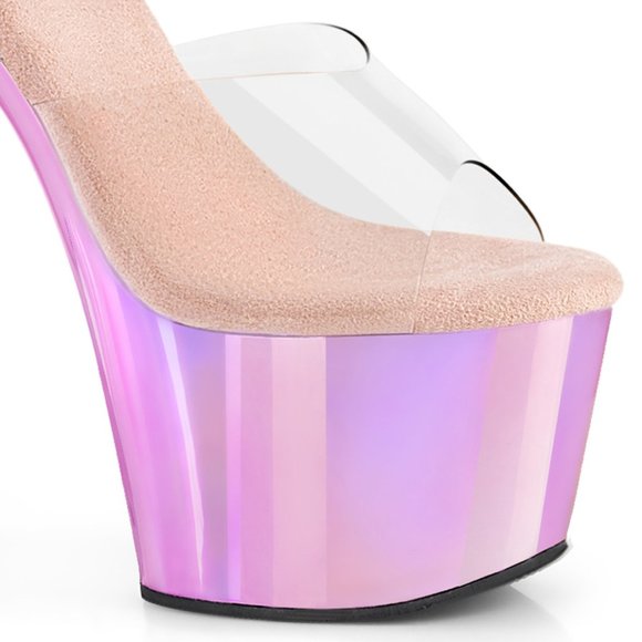Shoes | Barbie Barbiecore Holographic Platform Clear High Heel Shoes ...